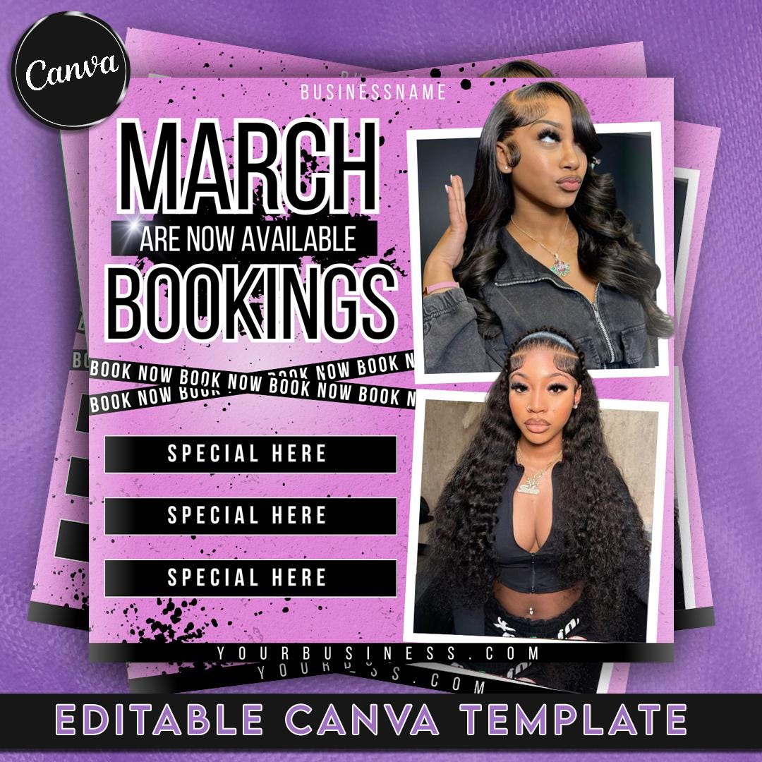 March Booking Flyer, March Flyer, Hair Flyer, March Madness Flyer ...