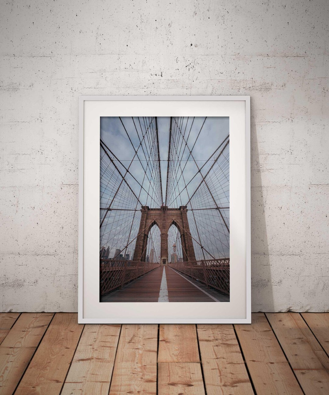 Brooklyn Bridge in Perspective Vertical New York City Wall Art Print ...