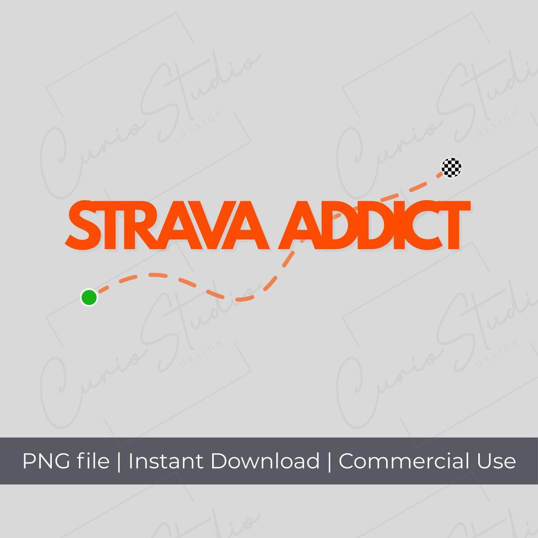 Strava Addict PNG for Running Shirts, Bumper Sticker and Mugs ...