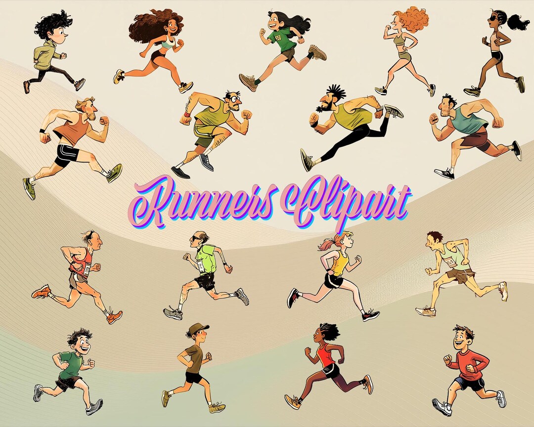Runner Illustration Cartoon Runner Clipart Runner PNG Manga Style Comic ...