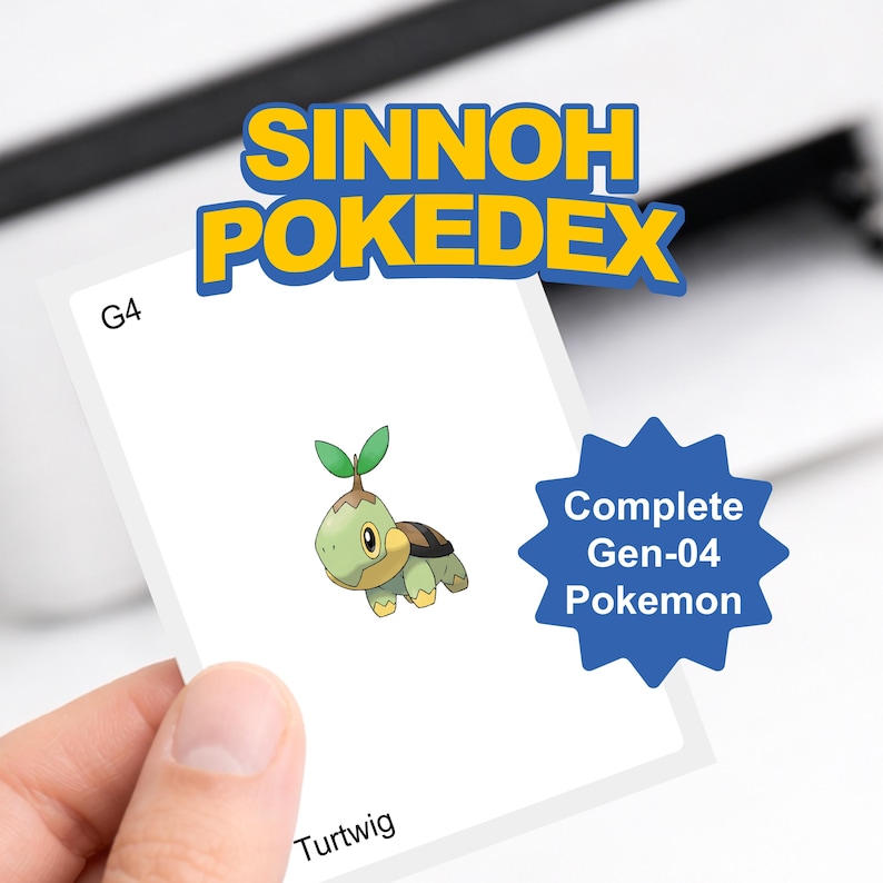 Pokemon Sinnoh Pokedex Binder Pages Printable | English Edition | Gen 4 ...