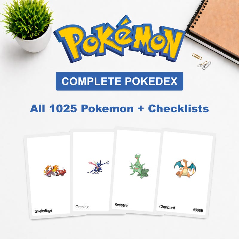 Pokedex Binder Card Inserts - Etsy