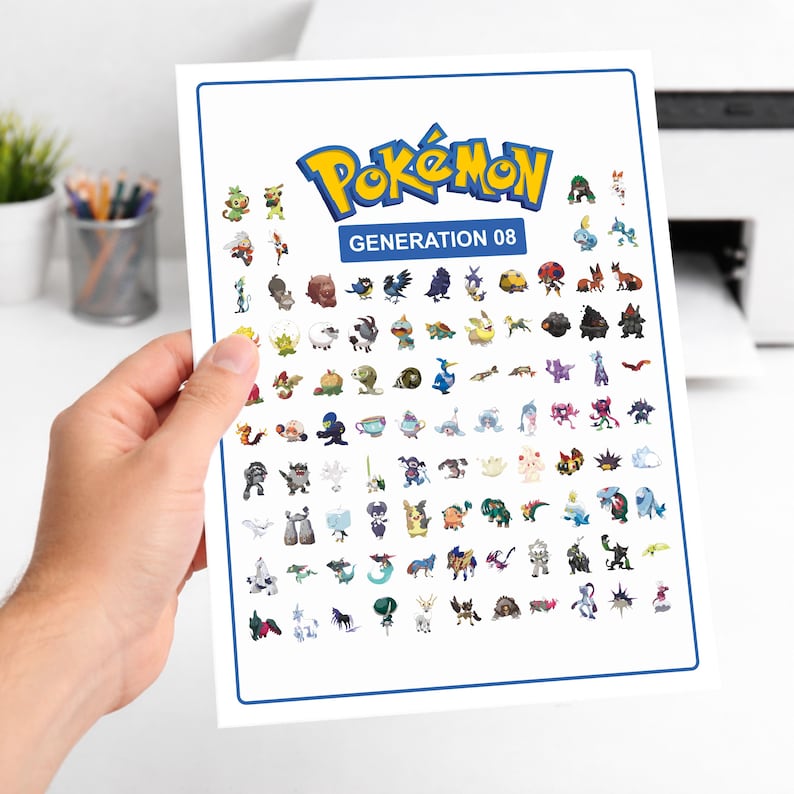 Japanese Pokemon Galar Pokedex Binder Pages Printable | 905 Pokemon ...