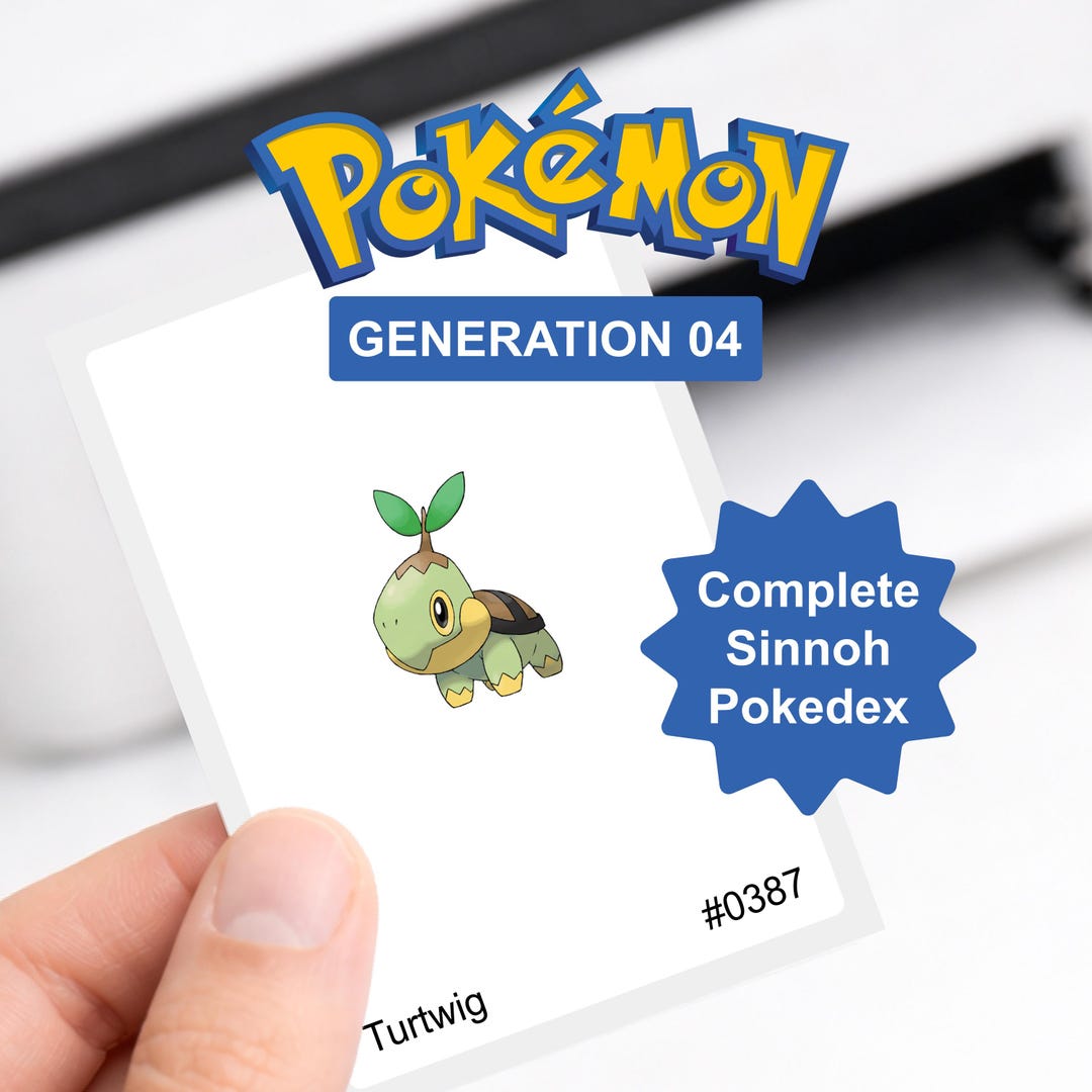 Pokemon Sinnoh Pokedex Binder Pages Printable | 493 Pokemon Checklist ...