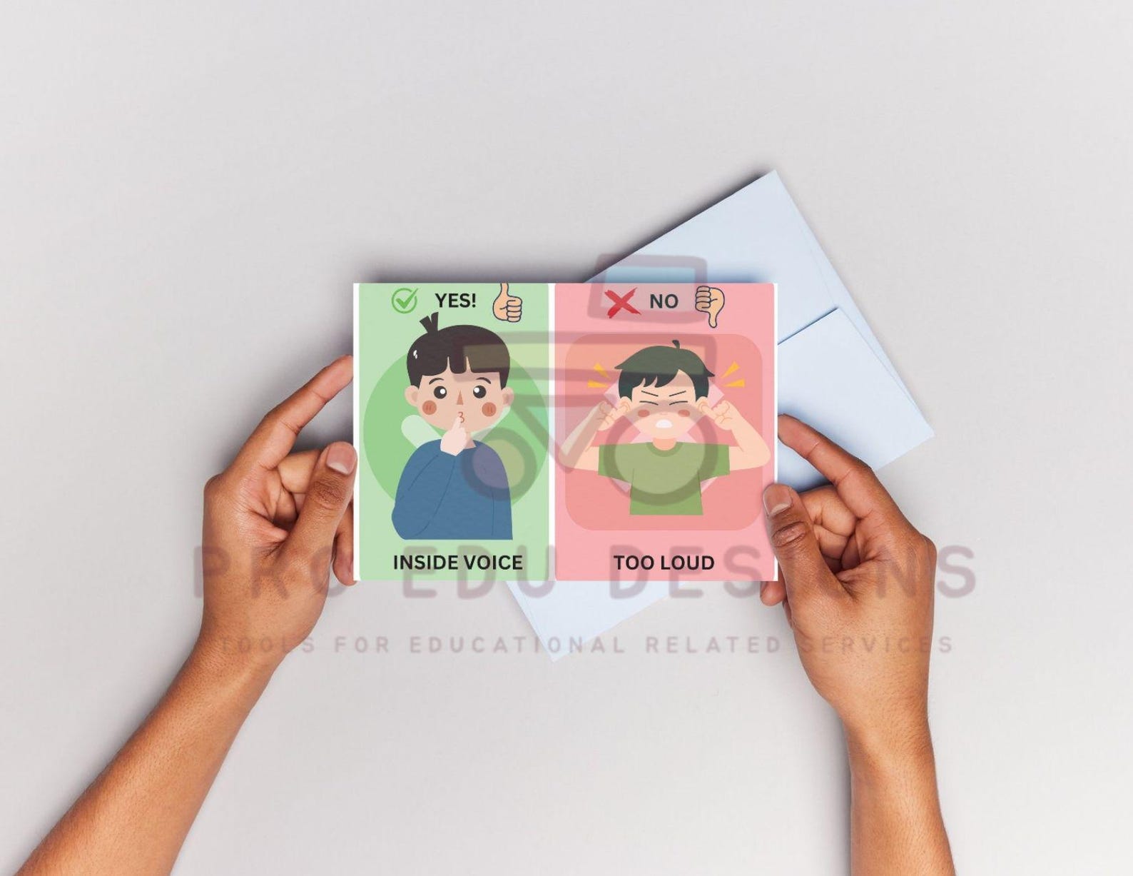 Printable Classroom Card-, Inside Voice Reminder for Students, School ...