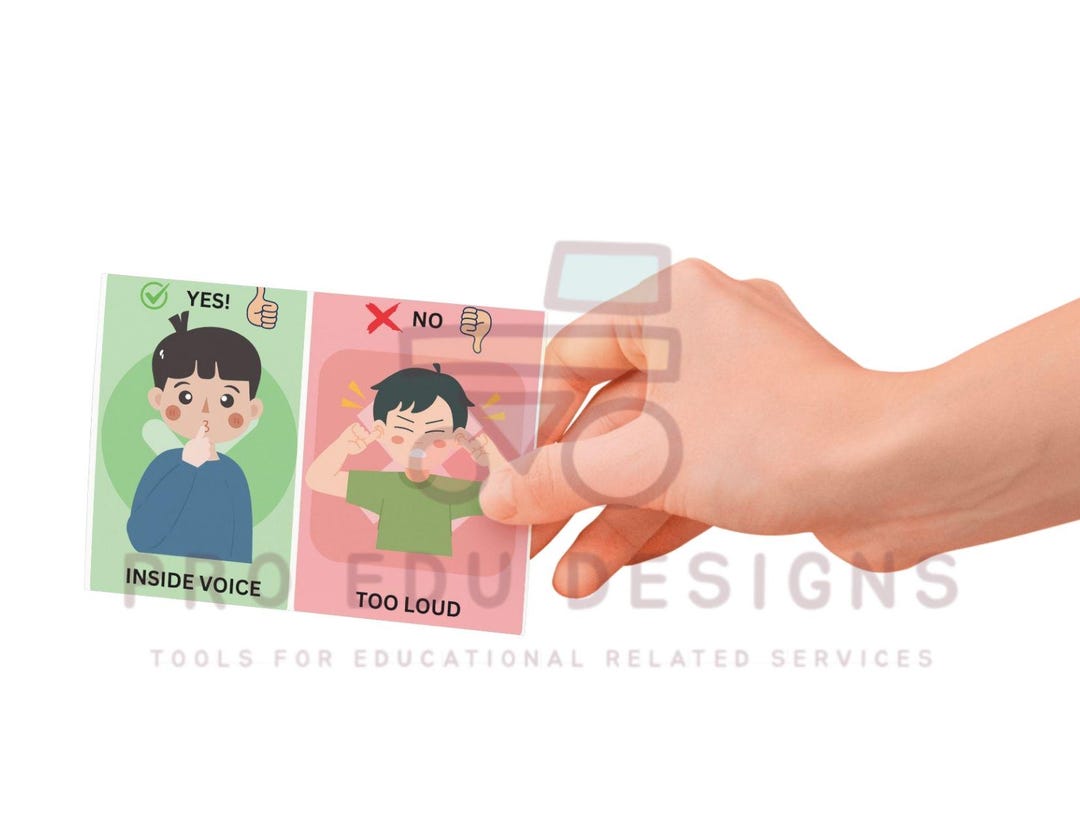 Printable Classroom Card-, Inside Voice Reminder for Students, School ...