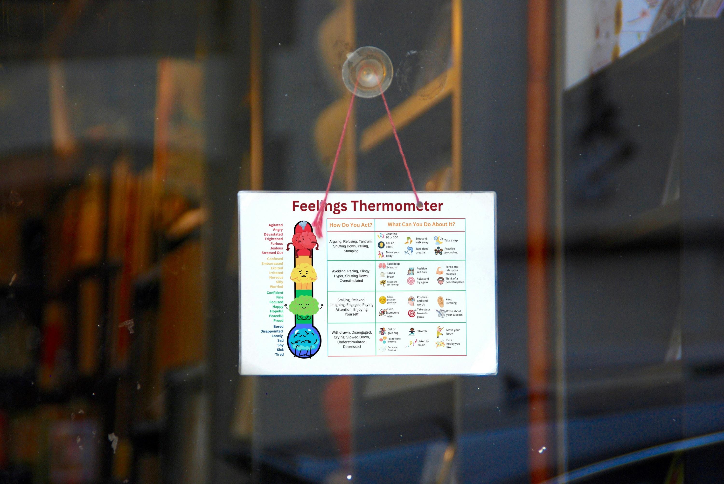 Feelings Thermometer - Coping Skills - Printable Poster Worksheet ...