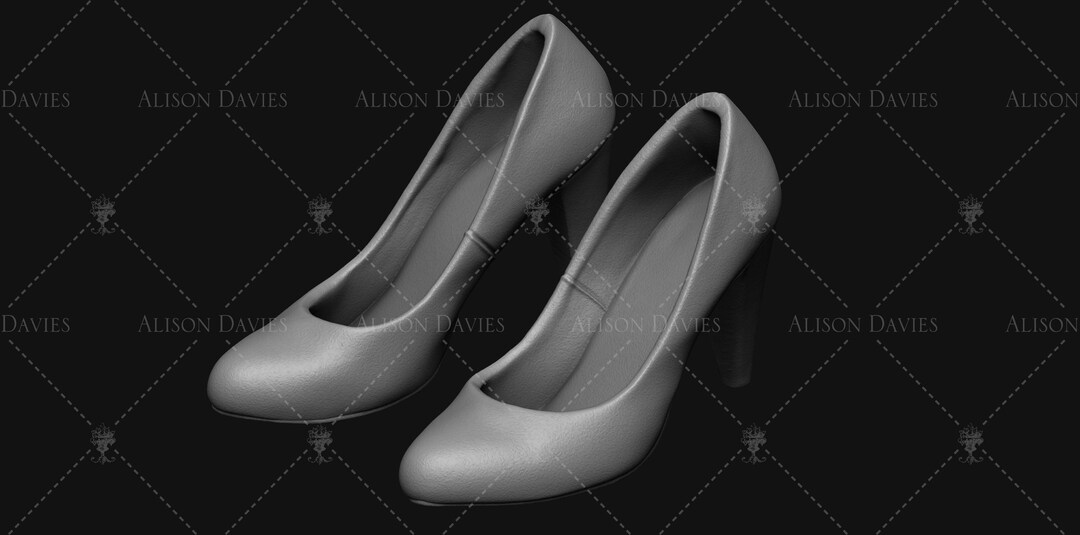 1:12 Miniature Shoes design4 3D OBJ PRINT Printable Digital File ...