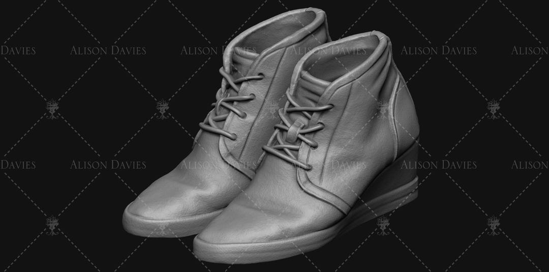 1:12 Miniature Shoes design7 3D OBJ PRINT Printable Digital File ...