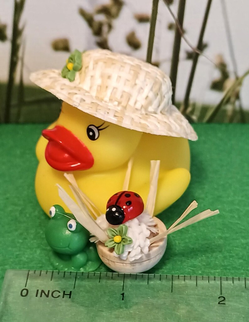 Spring, Summer Gardening Duck With Frog and Ladybug! - Etsy