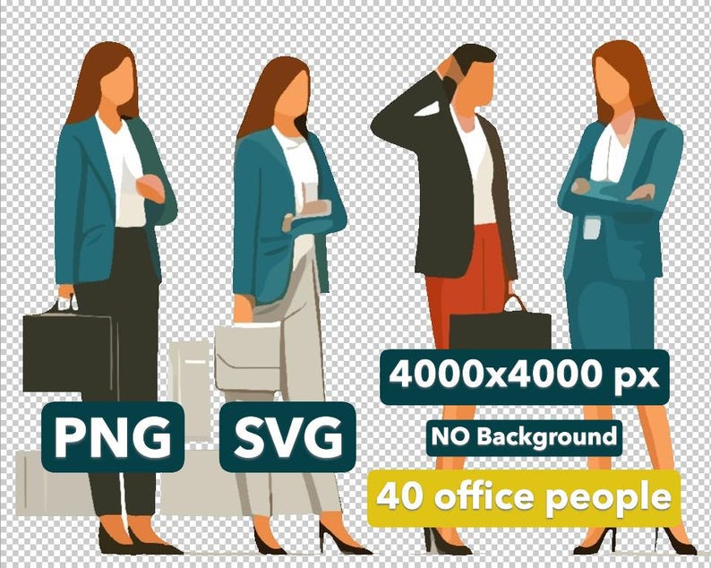 Office People PNG, SVG, Clipart, Printable Sublimation for Kids/adult ...