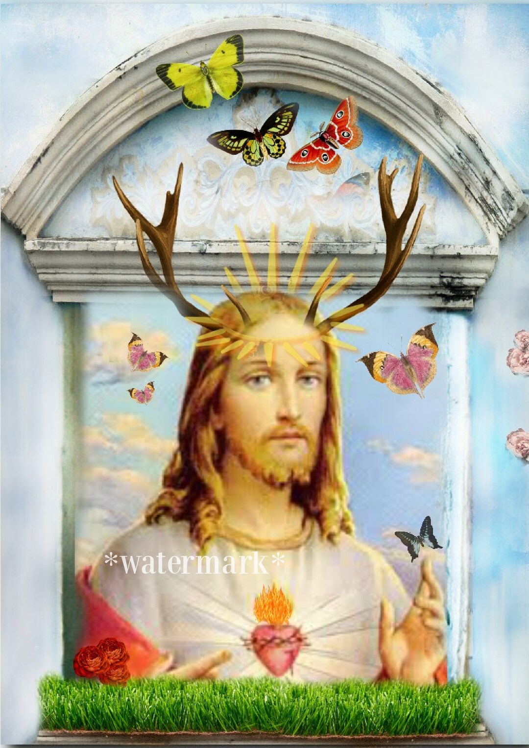 Frameable Art Print. Astro Turf Jesus Part of the Icon Series 8x10 - Etsy