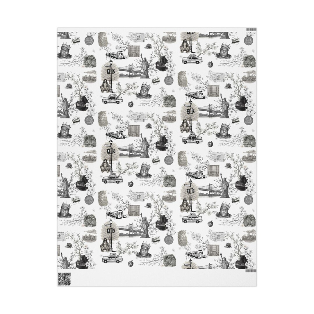 Brooklyn Bloom Wrapping Paper - Etsy