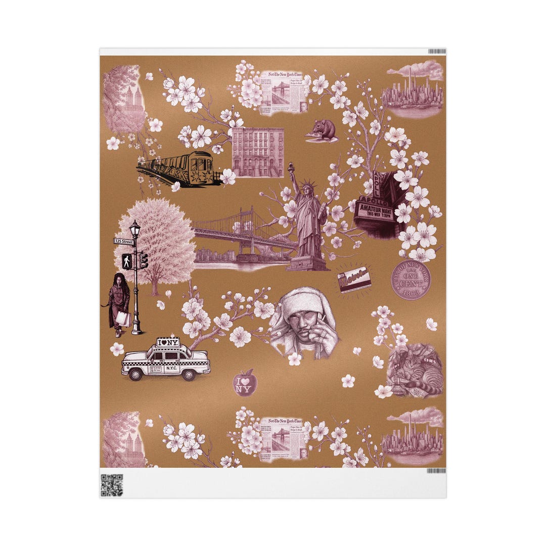 Harlem Bloom Wrapping Paper - Etsy
