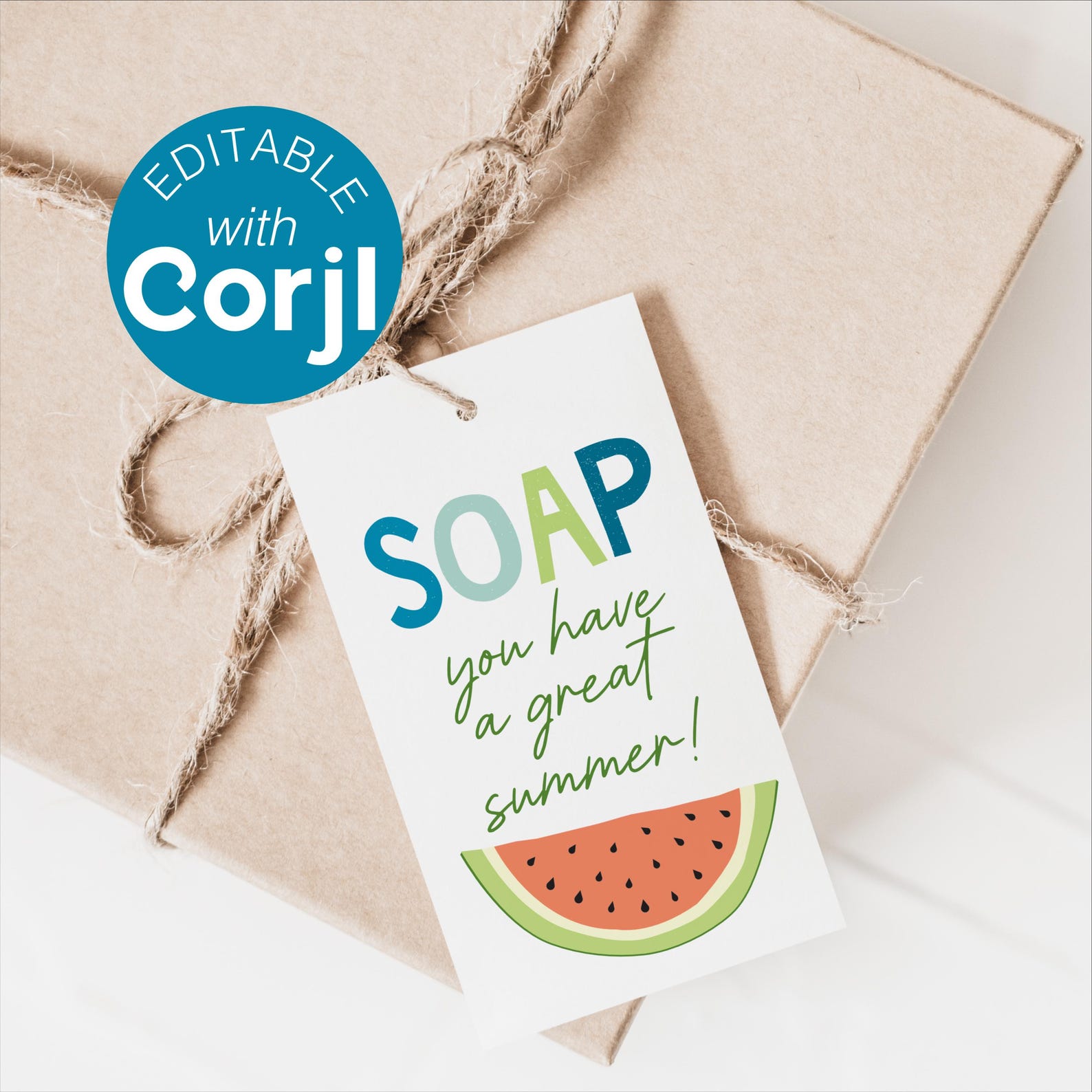 Printable Soap Gift Tag, Editable Soap You Have A Great Summer Favor ...