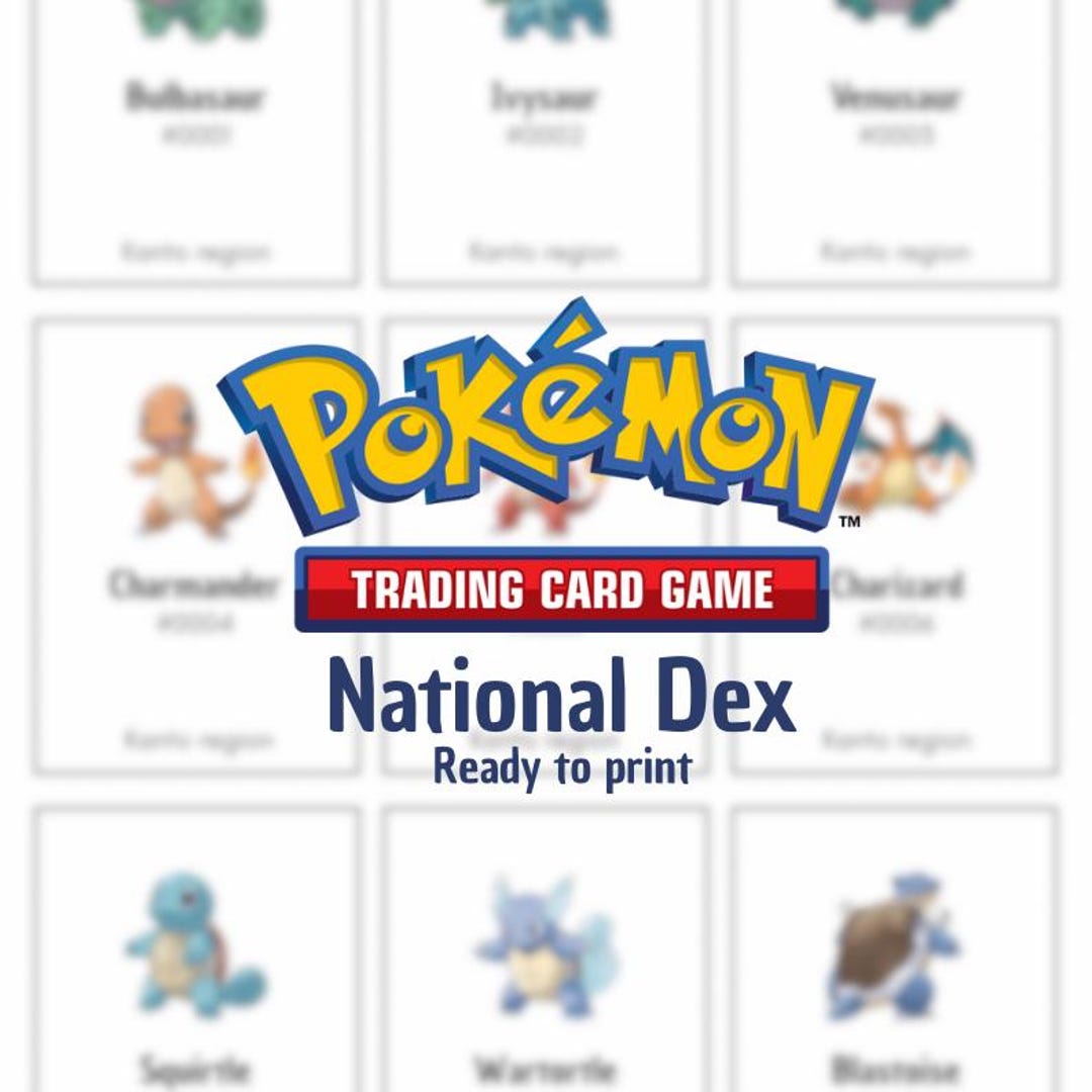 Pokémon Binder Placeholder Collection – Bulbasaur to Pecharunt ...
