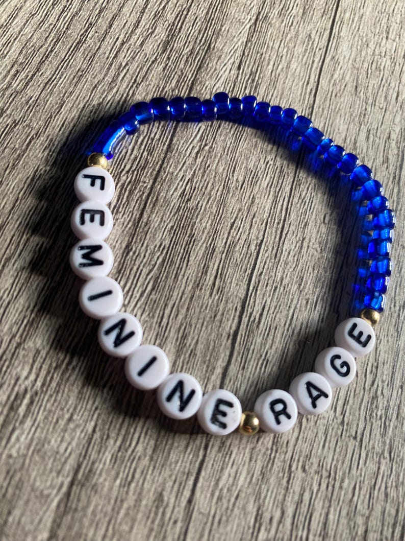 Feminine Rage, Women’s Rights, Kamala Harris, Blue Friendship Bracelet ...