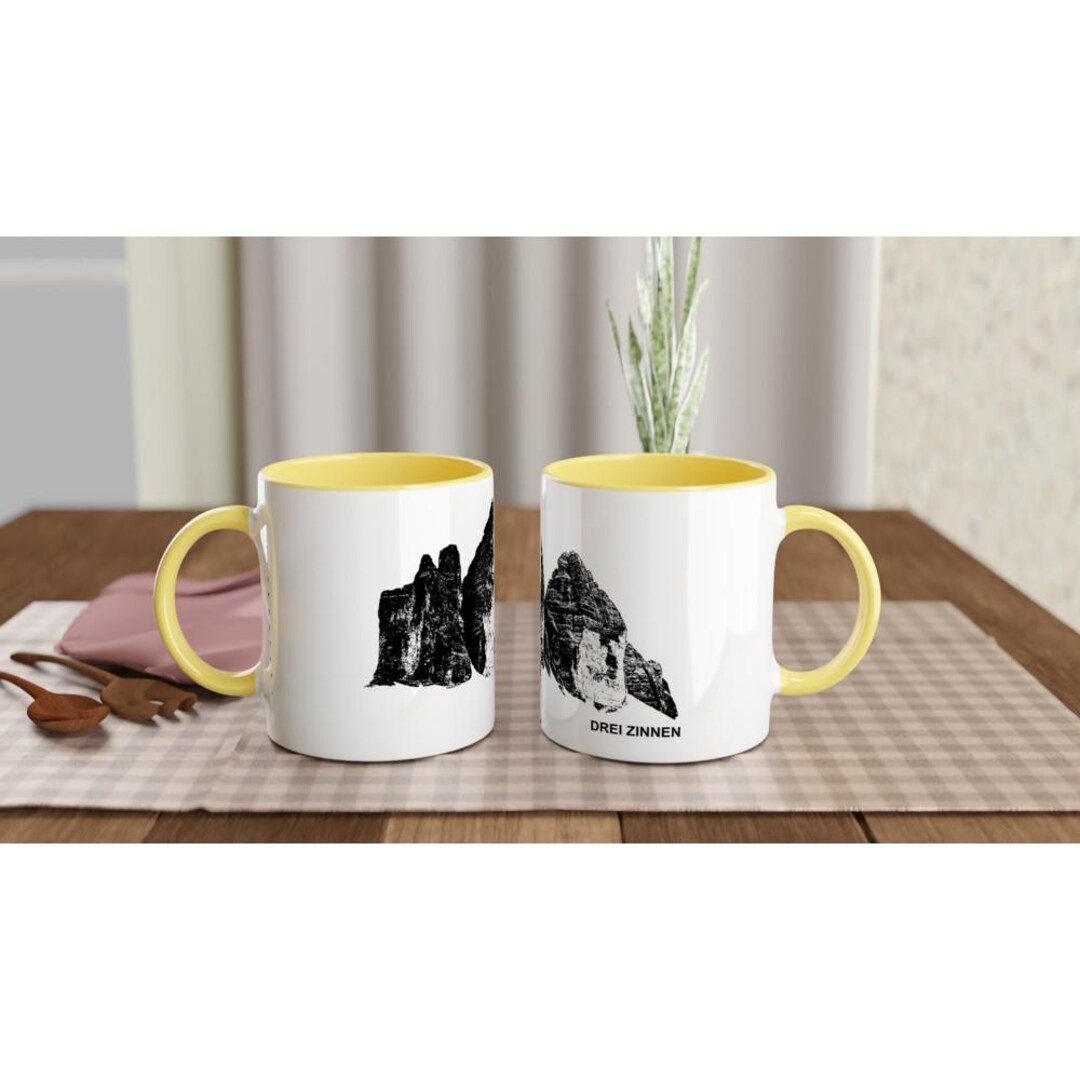 Mug Three Peaks Dolomites, UNESCO World Heritage, Mountaineering Gift ...