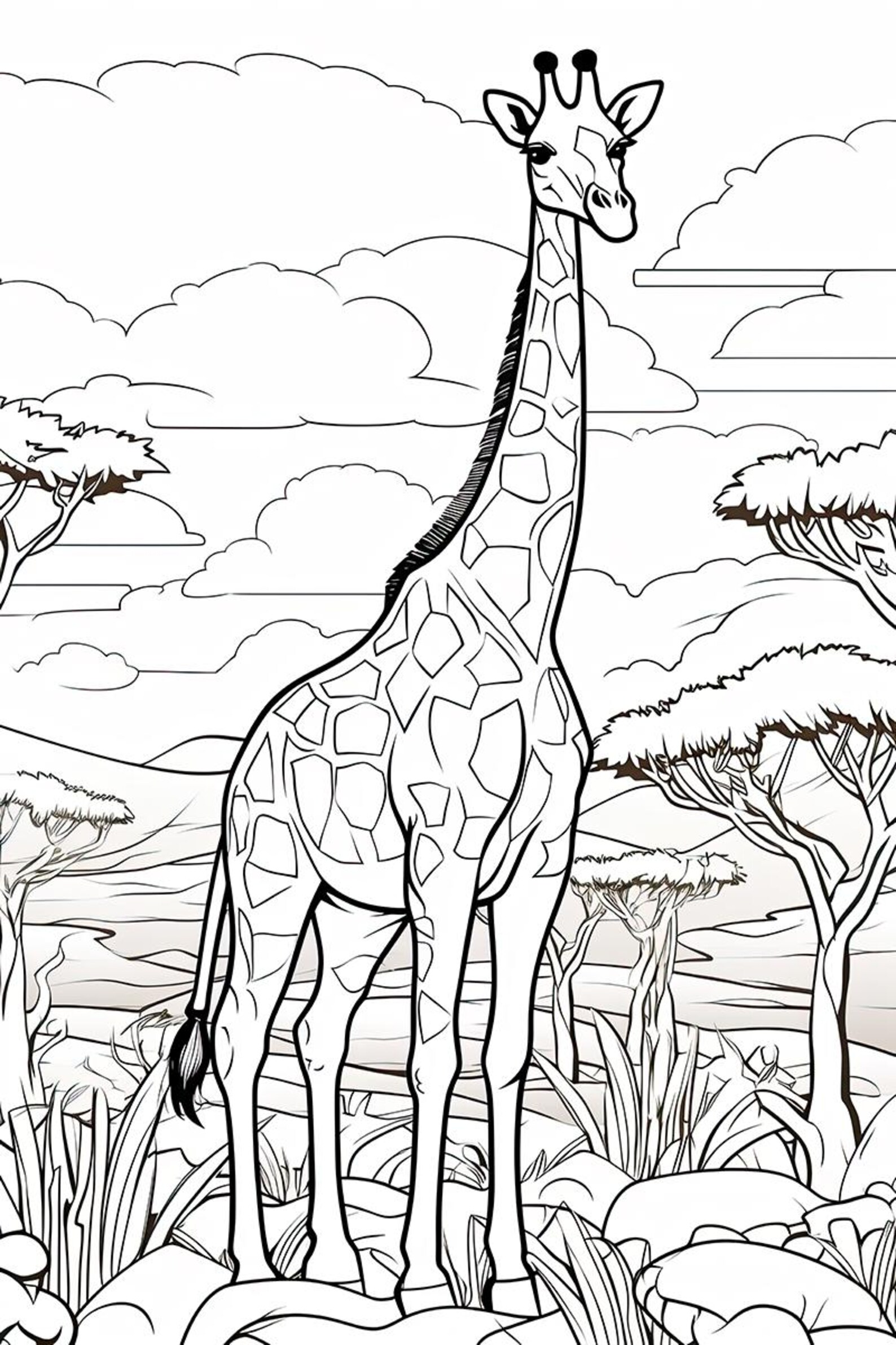 World of Giraffes Coloring Book - Book 2 - Etsy