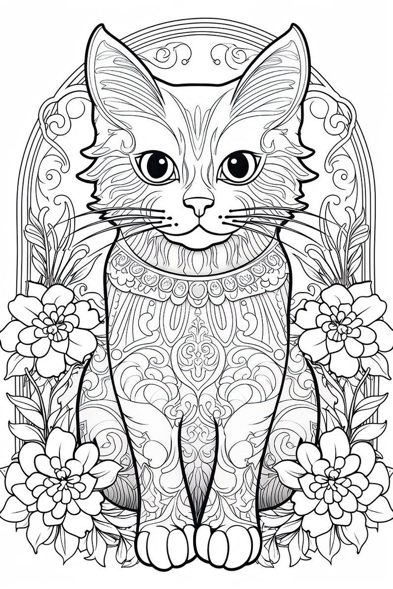 World of Cats Coloring Book - Book 1 - Etsy
