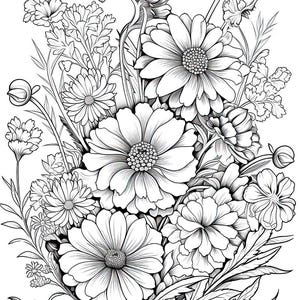 World of Flowers Coloring Book - Book 1 - Etsy
