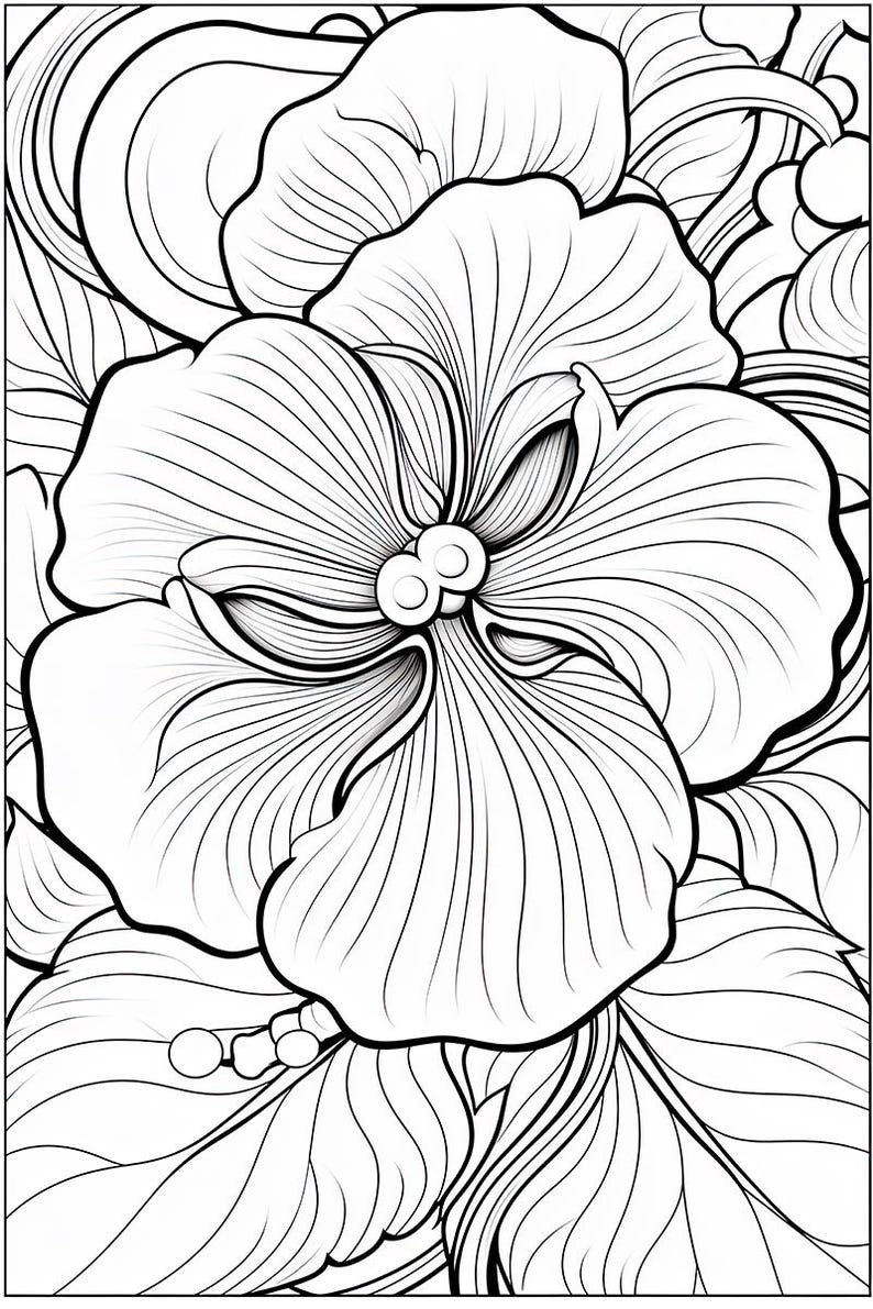World of Flowers Coloring Book - Book 4 - Etsy