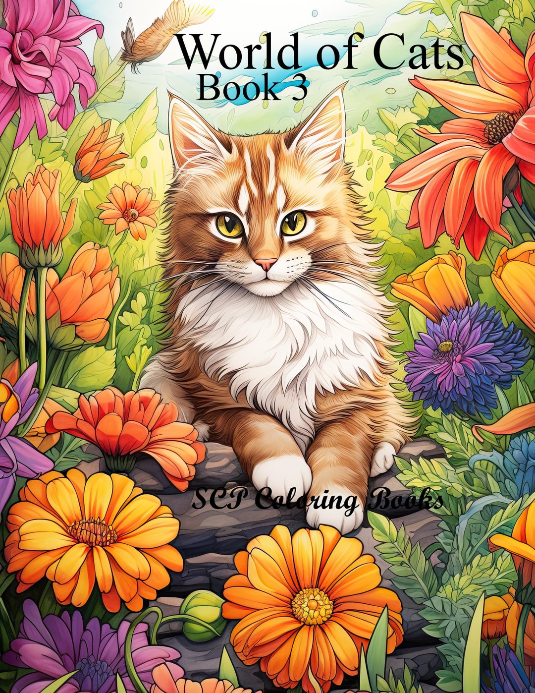 World of Cats Coloring Book - Book 3 - Etsy