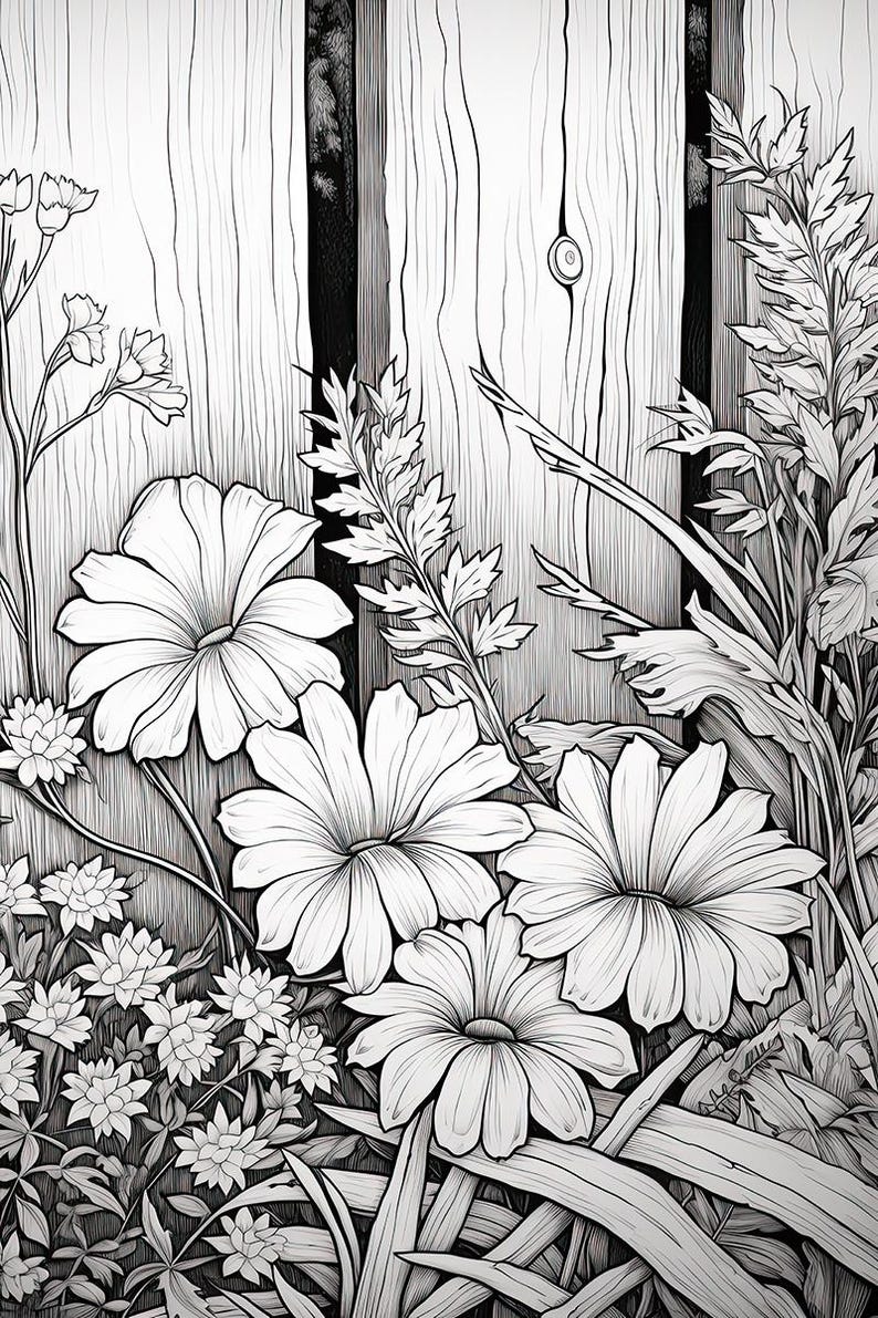 World of Flowers Coloring Book - Book 5 - Etsy