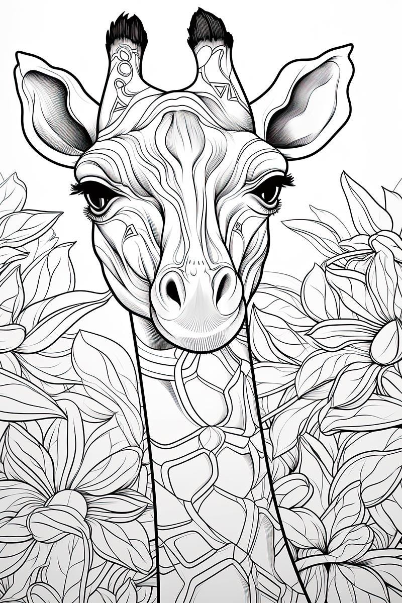 World of Giraffes Coloring Book - Book 2 - Etsy