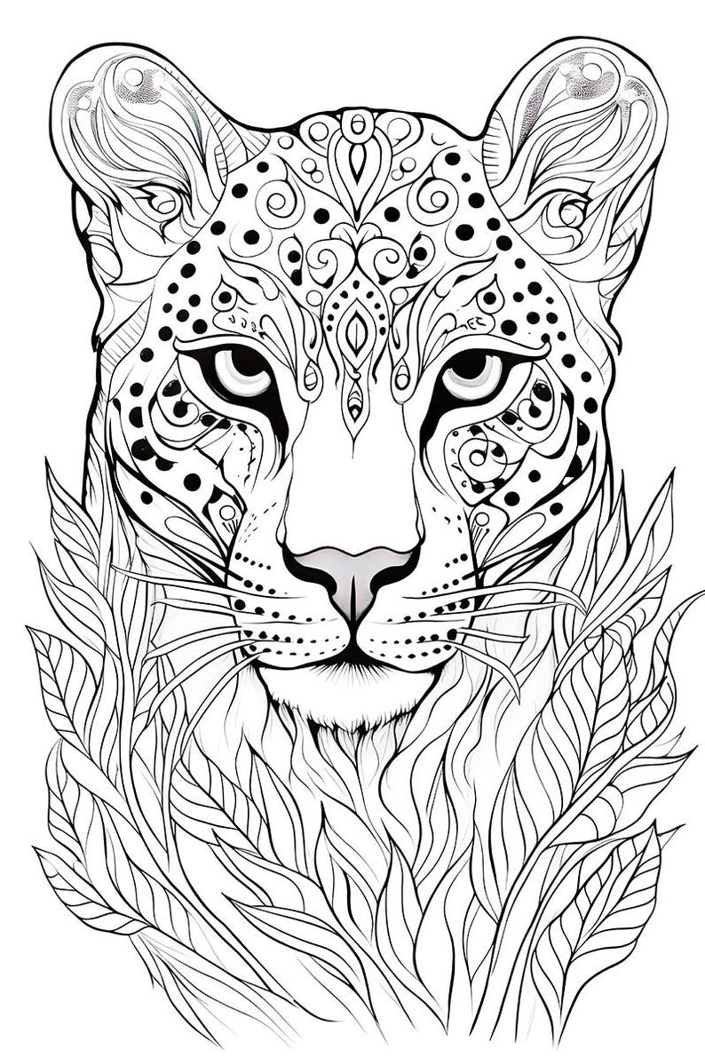 World of Cheetahs Coloring Book - Book 4 - Etsy