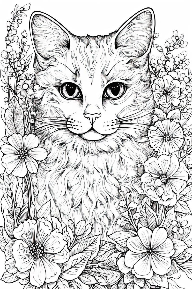World of Cats Coloring Book - Book 4 - Etsy