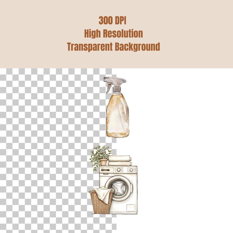 Housekeeping Clip Art, Cleaning,laundry, Housework Illustrations, PNG ...