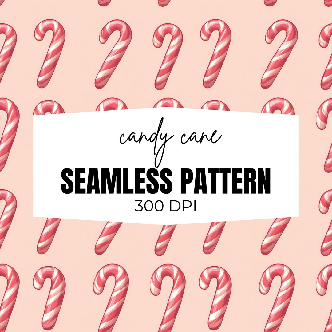Candy Cane Pink Christmas Seamless Pattern, Digital Paper, Printable ...