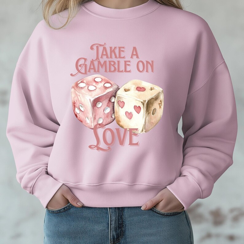 Take a Gamble on Love PNG, Dice PNG, Valentines Day PNG, Sublimation ...