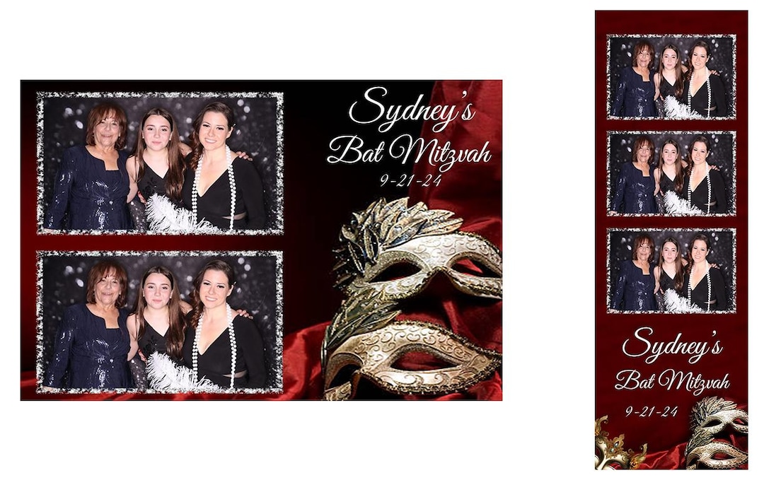 Masquerade Photo Booth Template, Photobooth Template, Photo Booth ...