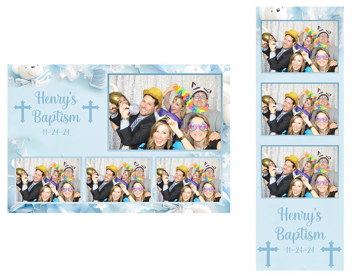 Baptism Photo Booth Template, Christening Photo Booth Template, Baby ...