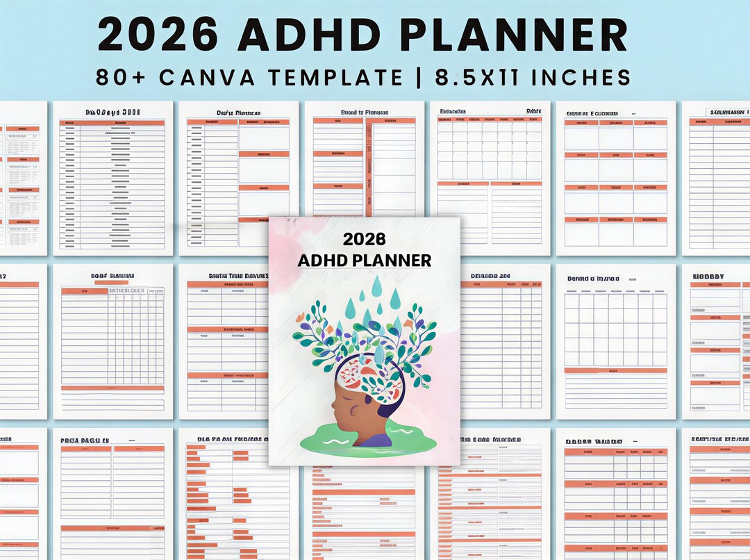 2026 ADHD Planner – Neurodivergent Executive Function Organizer ...