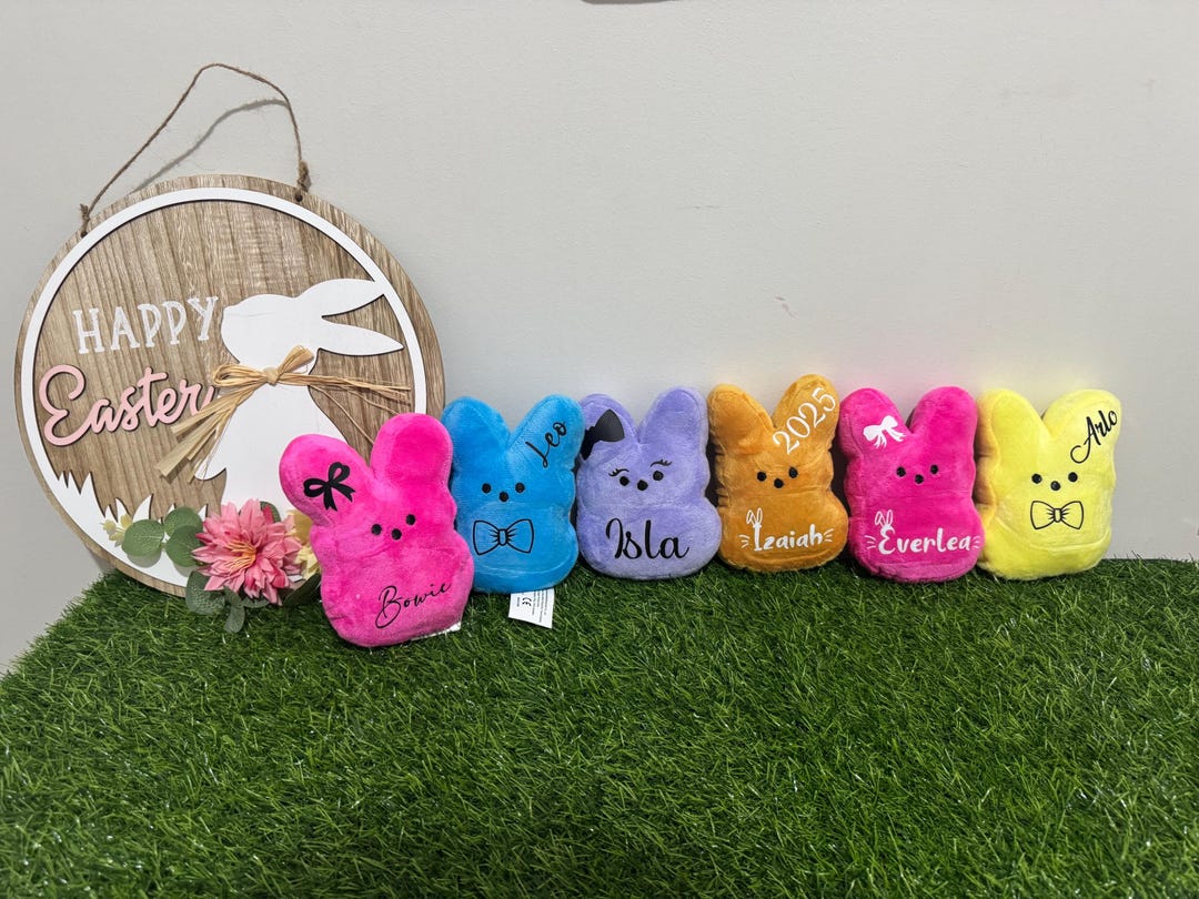 Easter Bunny Plush "peeps" Personlised 14cm Personalized Peeps, Easter ...