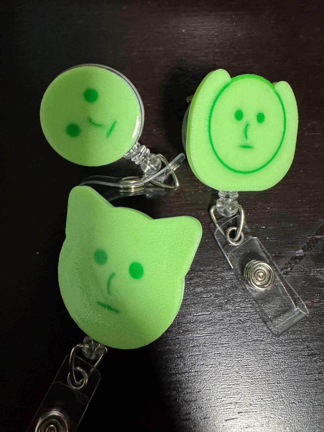Glow in the Dark Smiski Custom Badge Reels | Blind Box Handmade ID ...