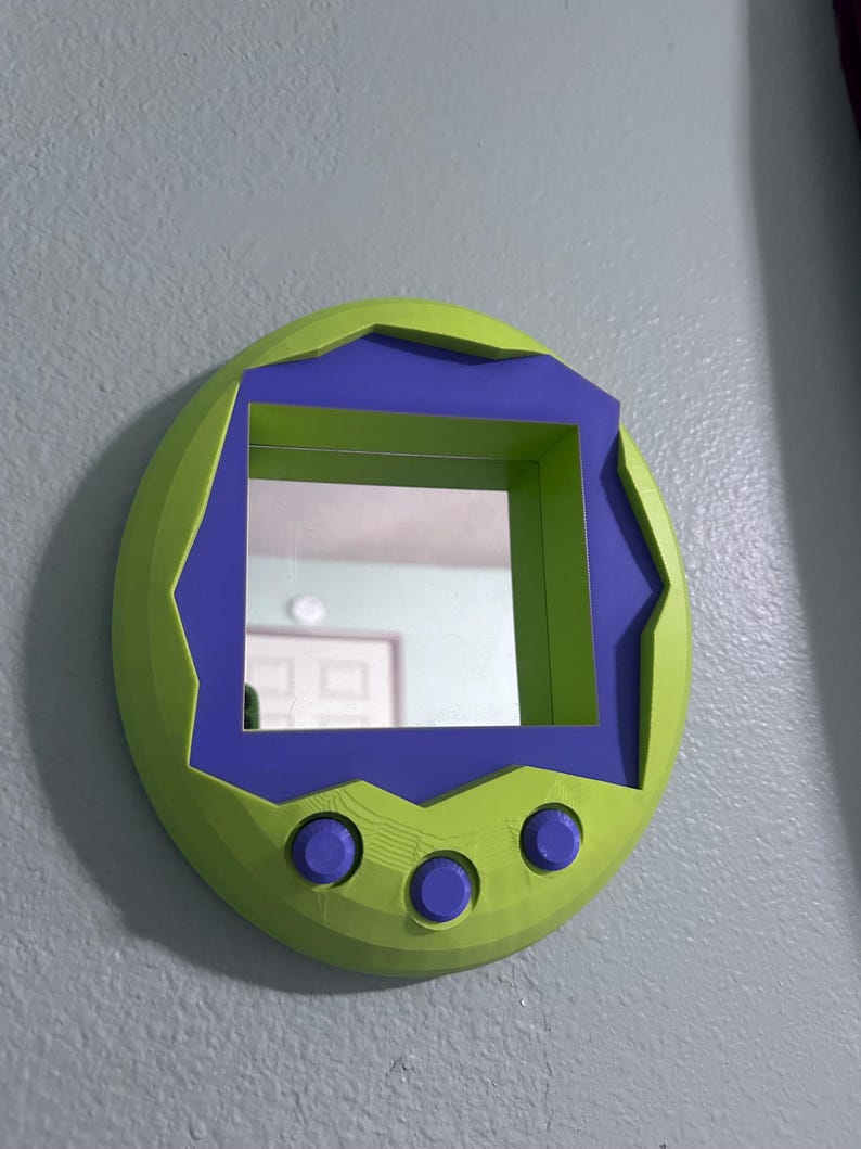 Tamagotchi Wall Mirror Multi Colors Mini 3D Printed Hanging Home Decor ...