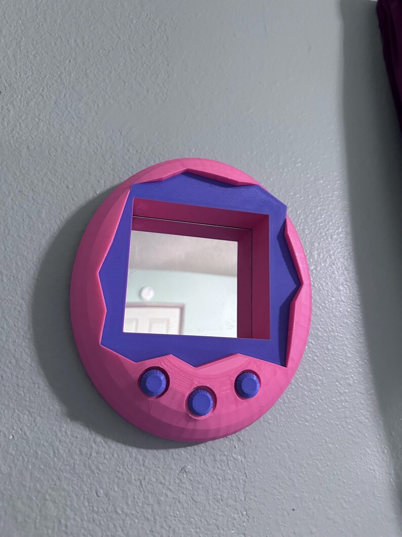 Tamagotchi Wall Mirror Multi Colors Mini 3D Printed Hanging Home Decor ...