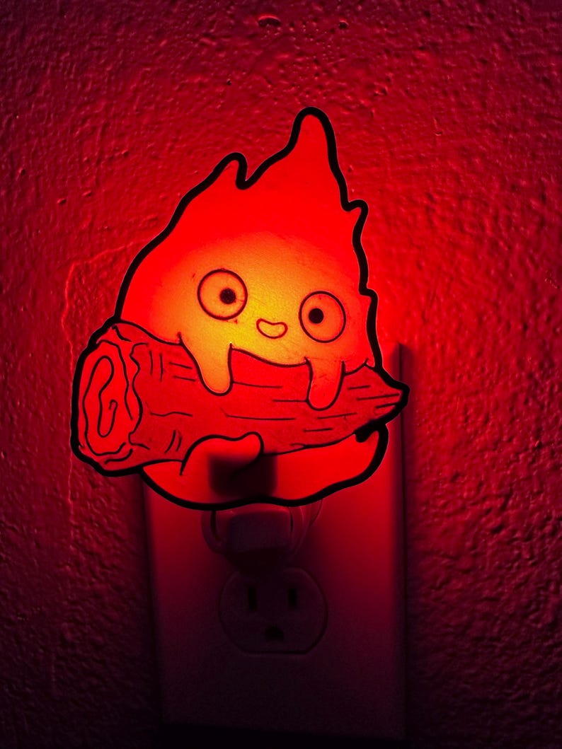 Calcifer Inspired Night Light! Studio Studio Ghibli - Anime Decoration ...