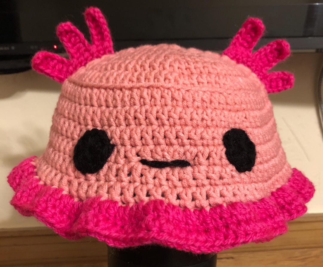 Axolotl Bucket Hat | Handmade Crochet - Etsy