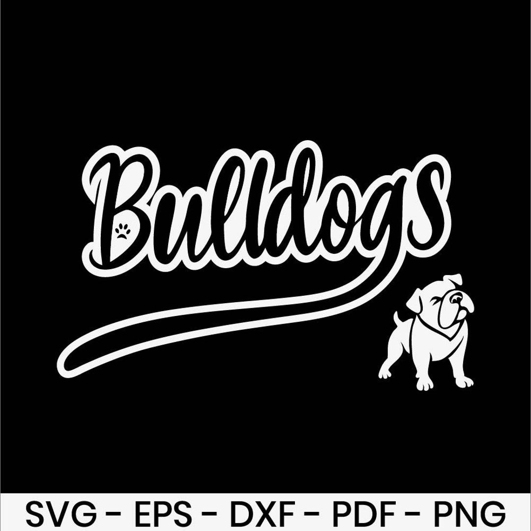 Retro Bulldogs SVG School Mascot PNG Cursive Bulldogs Cut File Trendy ...
