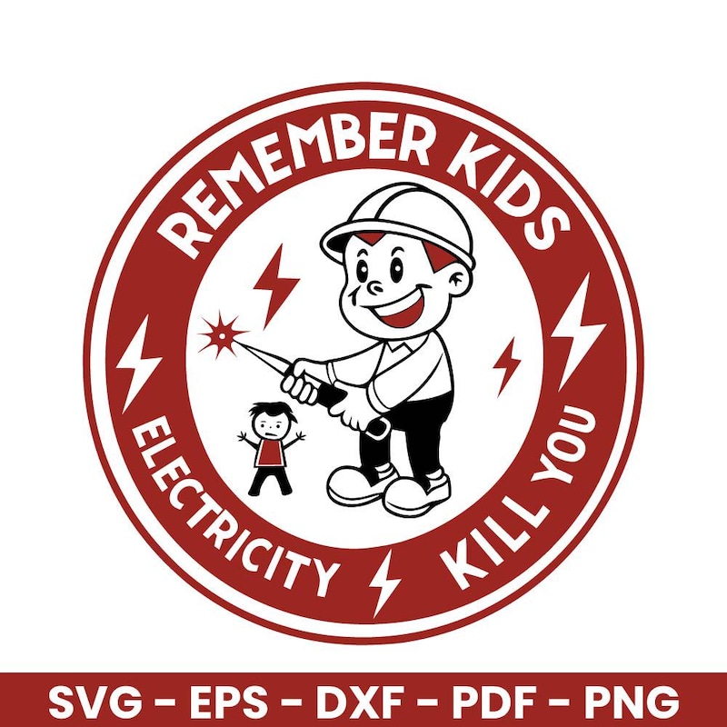 Remember Kids Electricity Kills Sign - Etsy