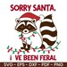 Sorry Santa I've Been Feral Png Svg | Funny Christmas Raccoon Design ...
