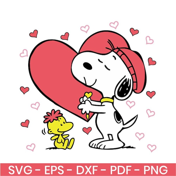 Snoopy con corazón - Etsy México