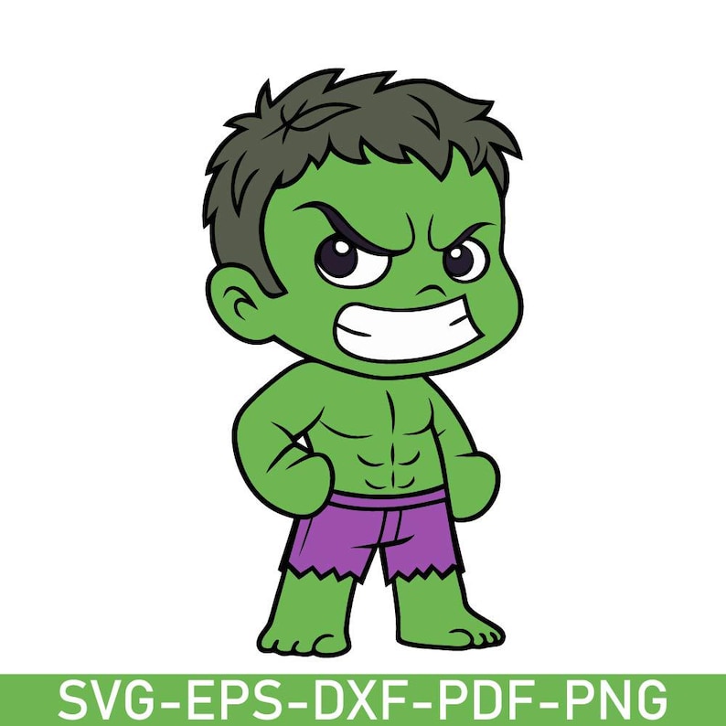 Hulk SVG, Hulk Bebé SVG, Hulk PNG Clipart, Hulk Increíble SVG para ...