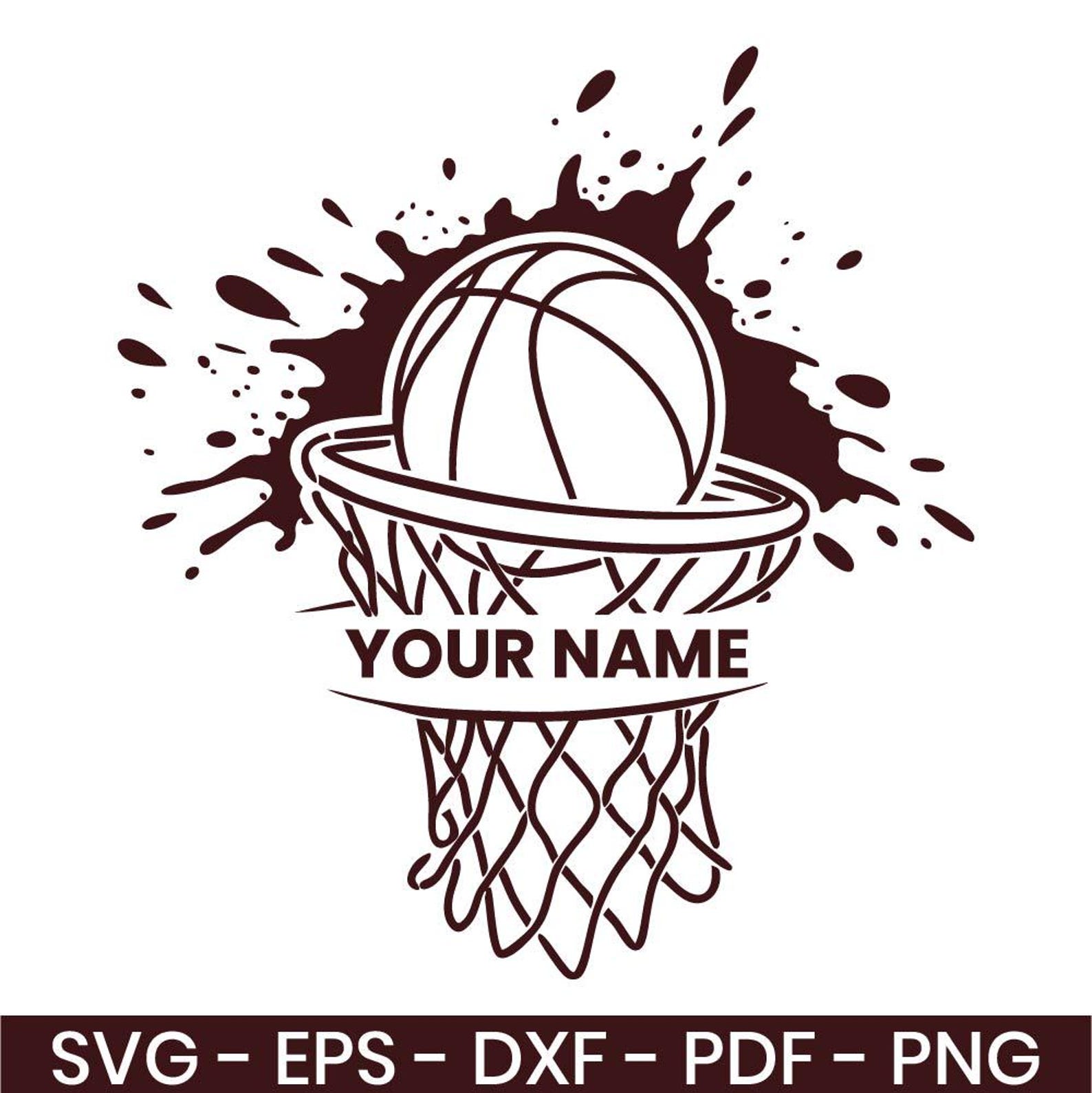 Basketball Monogram Svg | Basketball Split Svg | Basketball Team Logo ...