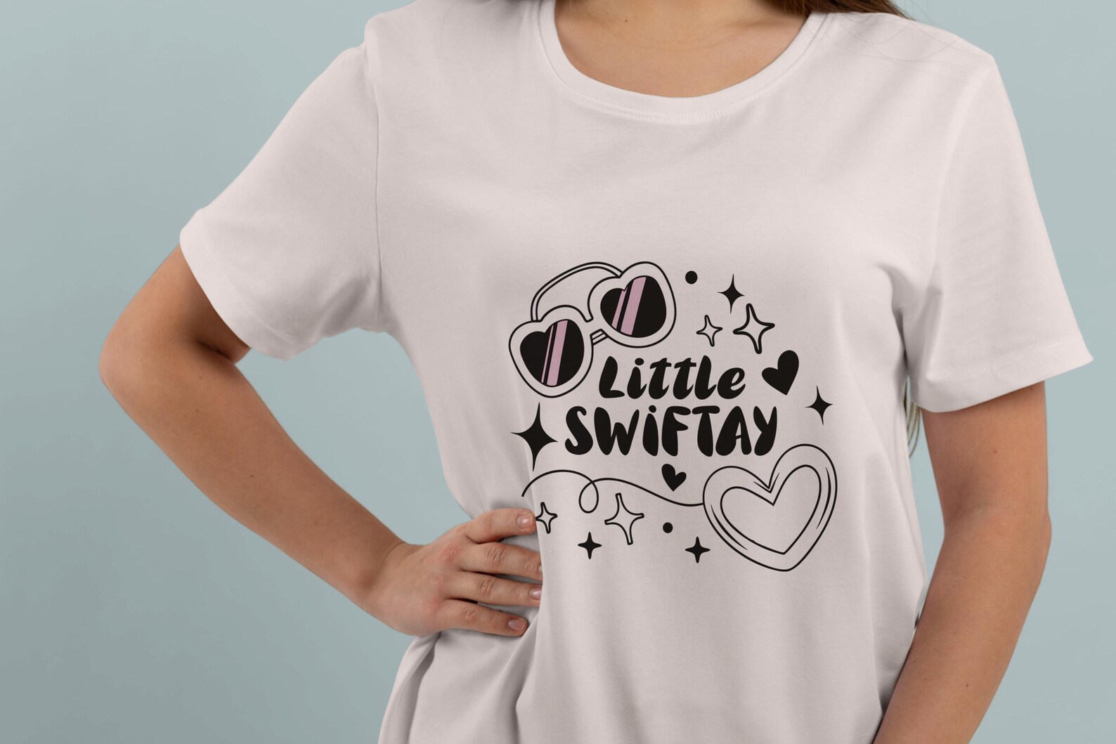 Little Swift-tay SVG Wavy Text Baby Swift Era Shirt Design Heart ...